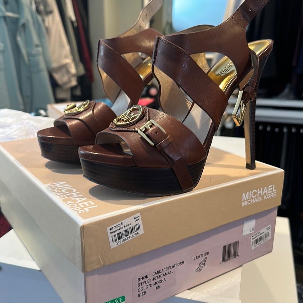 Mocha Michael Kors Candace Platform - Gem